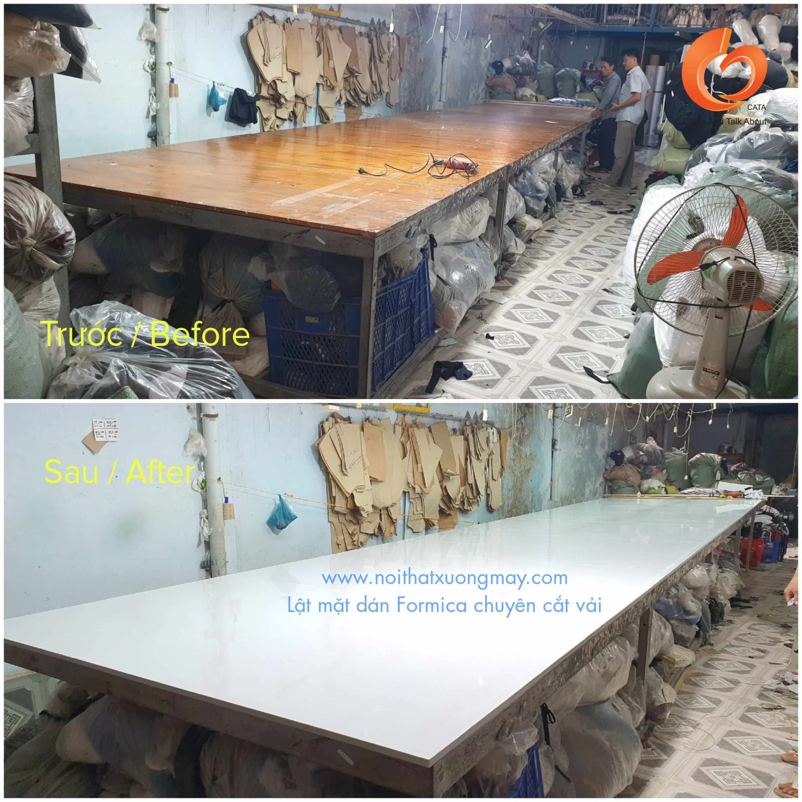 Quy Trình 6 Bước Thay Mặt Bàn Cắt Vải Cũ