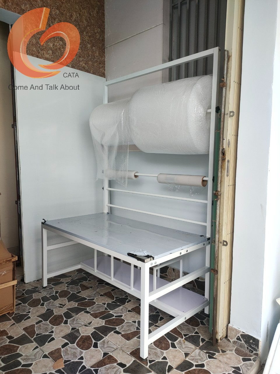 Bàn Đóng Gói Hàng Online Mặt Inox