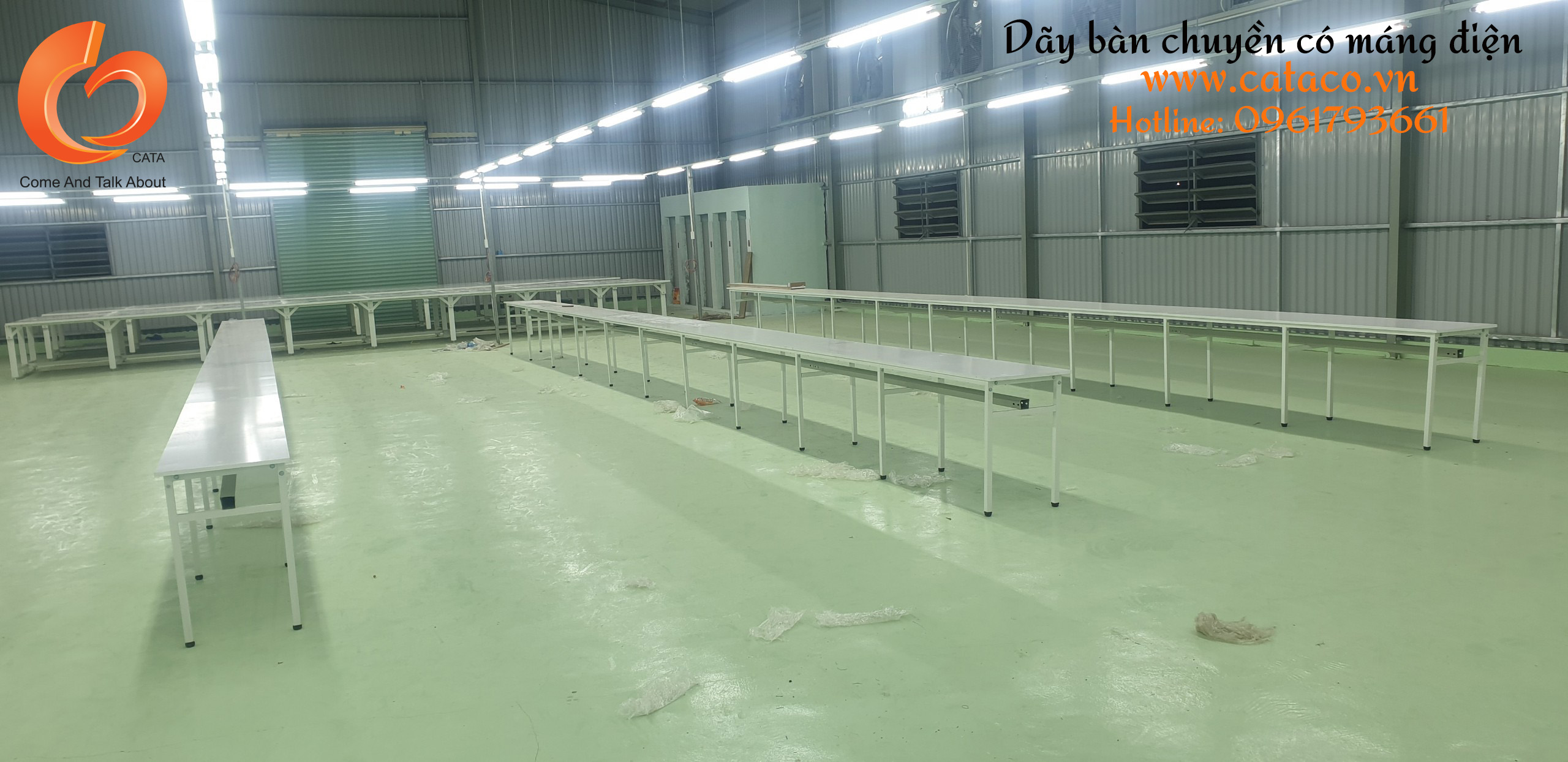 Thi Công Bàn Ghế Xưởng May Cho Công Ty Thời Trang HNOSS